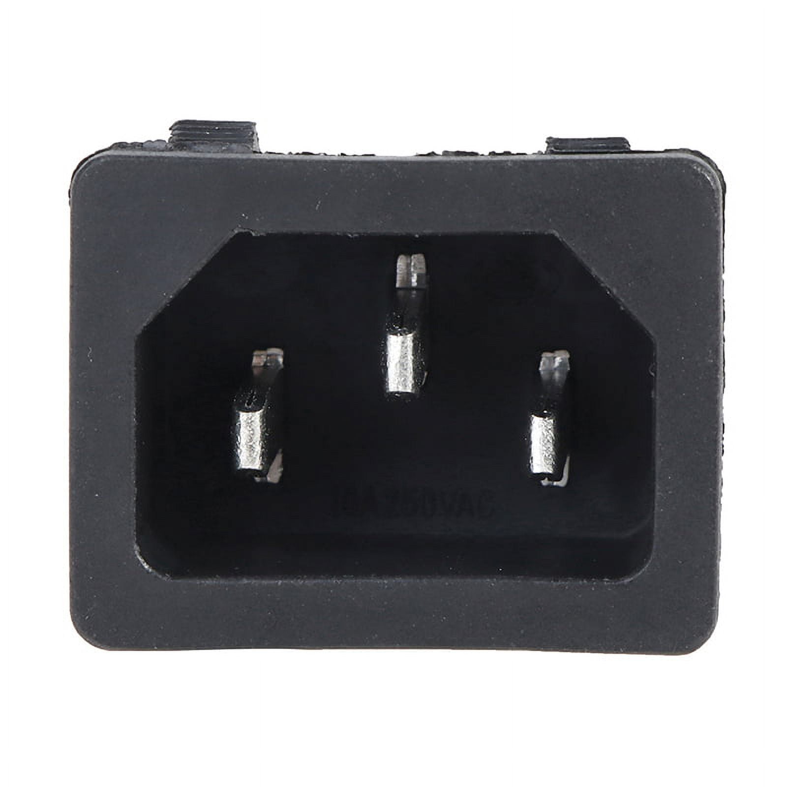 AC Socket 3 Pin 250V Rocker Switch 10A Inlet Plug Connector Socket ...
