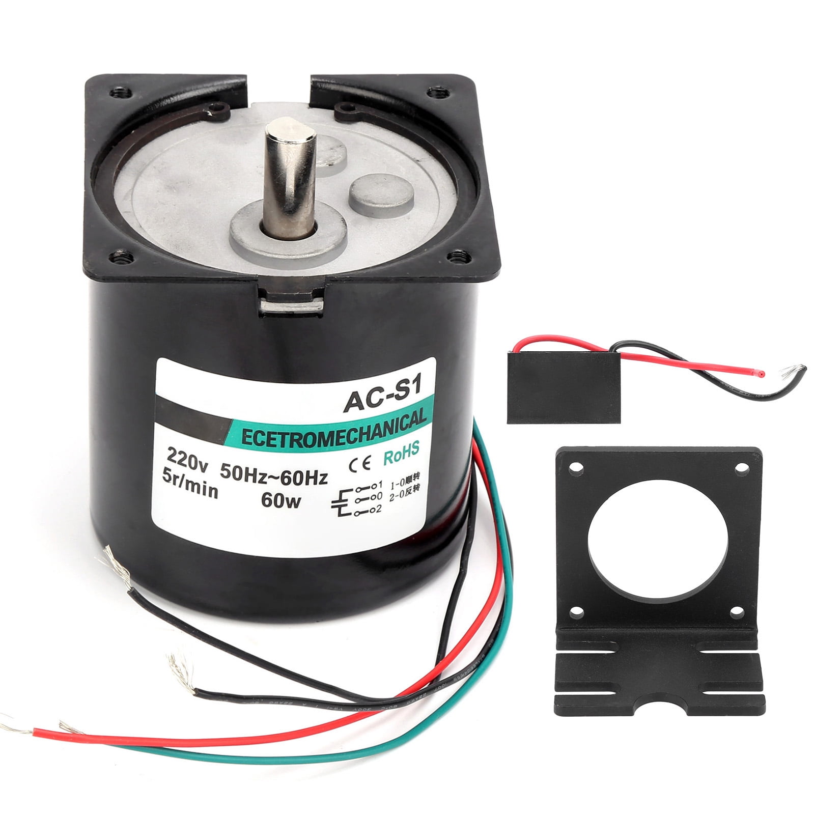 AC Synchronous Motor, 60W, CW/CCW, Permanent Magnet, Large Torsion ...