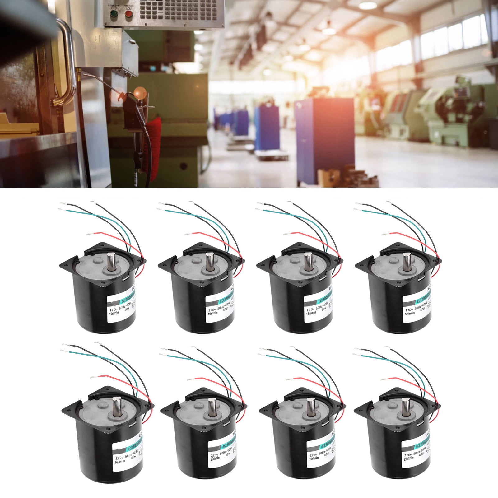 AC Synchronous Motor XD-80KTYZ Eccentric Shaft Permanent Magnet Slow ...