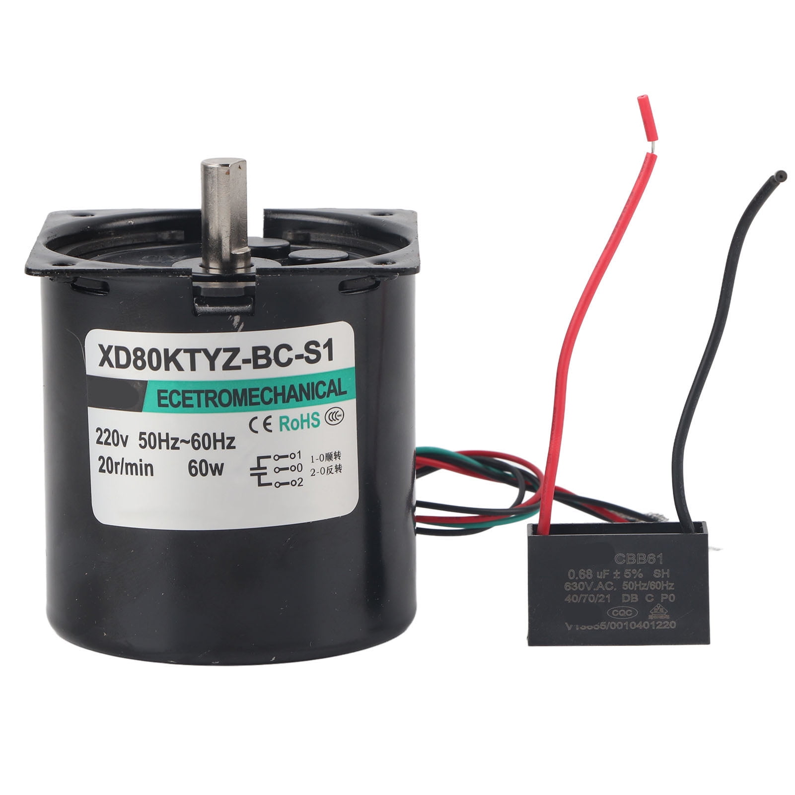 AC Synchronous Motor with Eccentric Shaft and Permanent Magnet, Slow ...