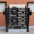 AC Unit Privacy Screen, 3.5x3.5FT Metal Partition with Planter Box for ...
