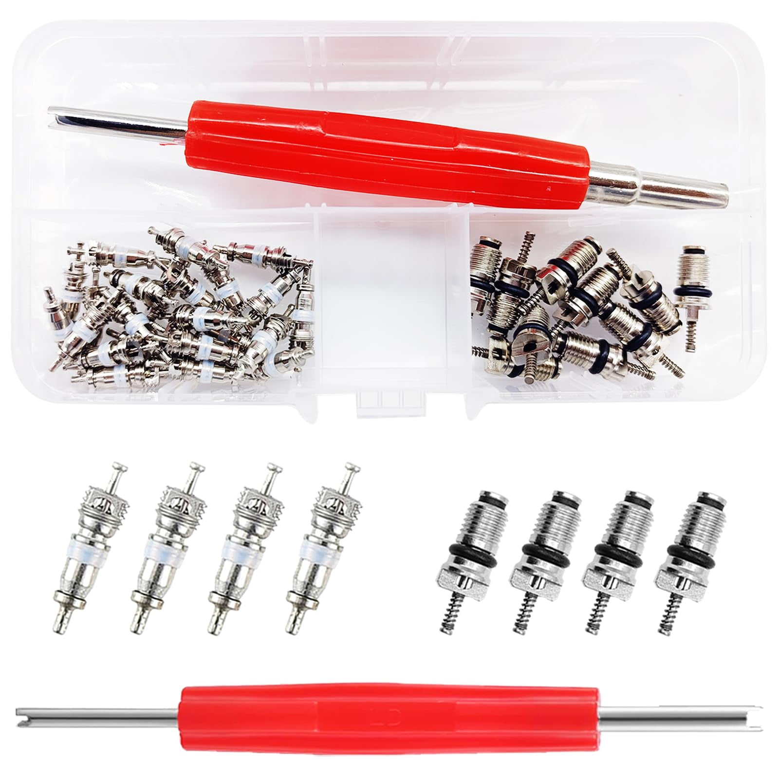AC Valve Core Removal Tool Kit,Car Air Conditioner Valve Core Kit,R134a ...