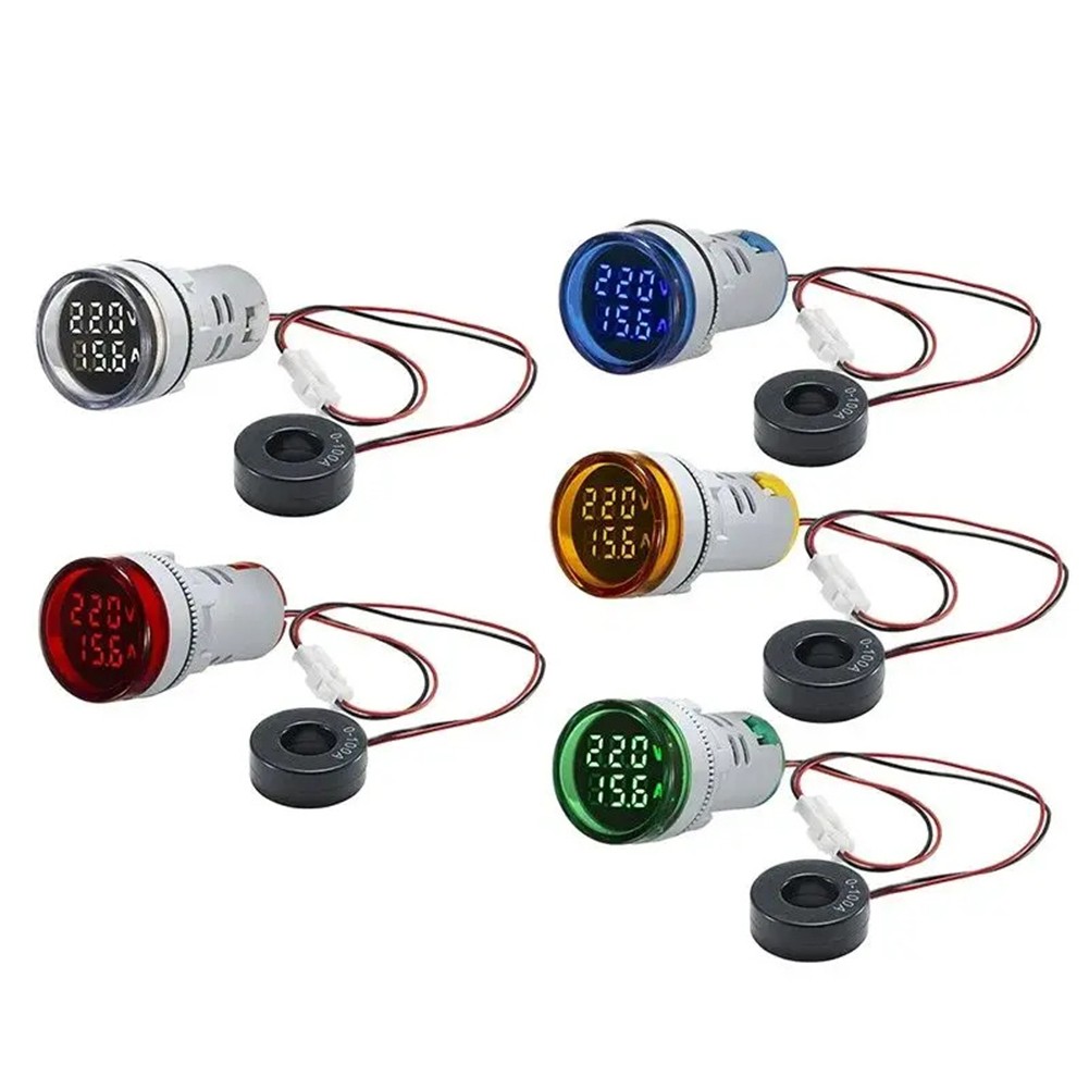 AC Volt Amp Meter 5pc AC20-500V 100A Voltage Current Monitor Digital ...
