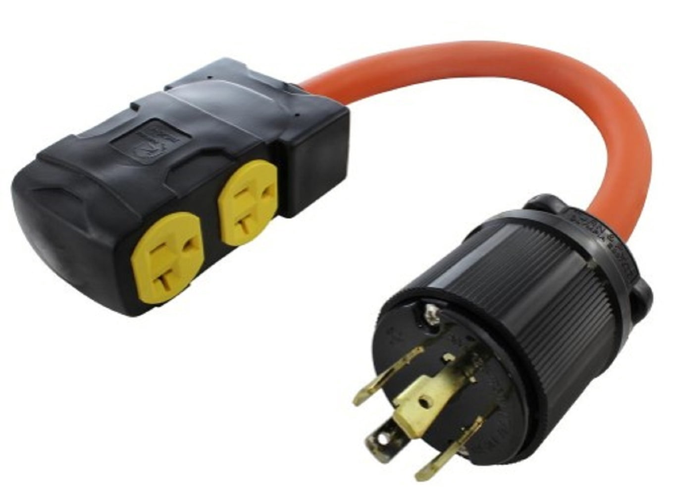 AC WORKS L1430CBF520 L14-30P 30A Locking Plug to 4 Household Outlets ...