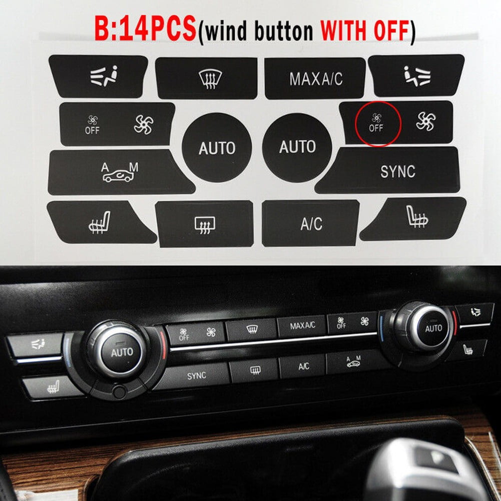 AC wind Climate Control Accessories Car Knob Button Stickers for BMW X5 ...