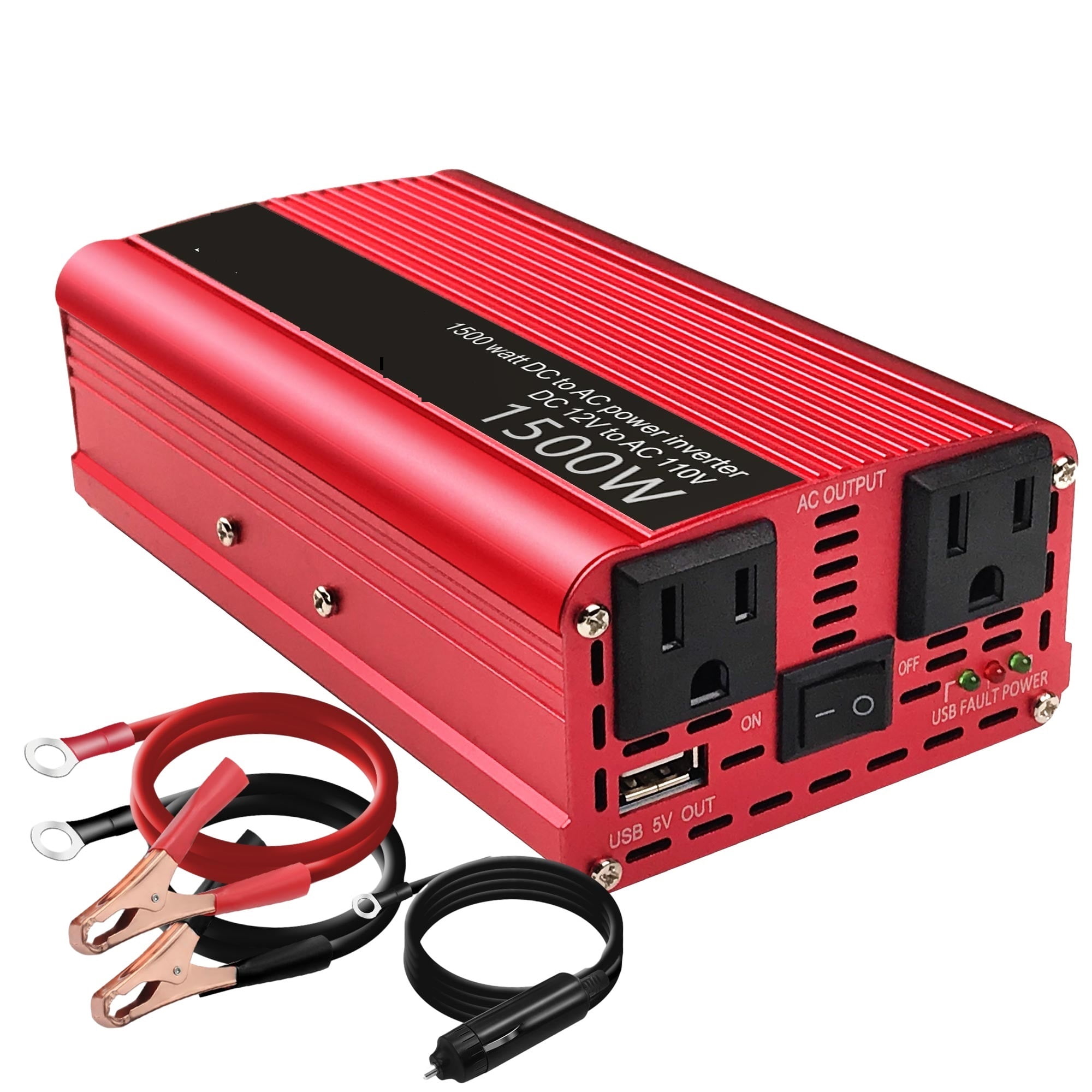 AC110 Power Inverter DC/AC 12V To 120 Car Inversor 60Hz Outdoor Battery ...