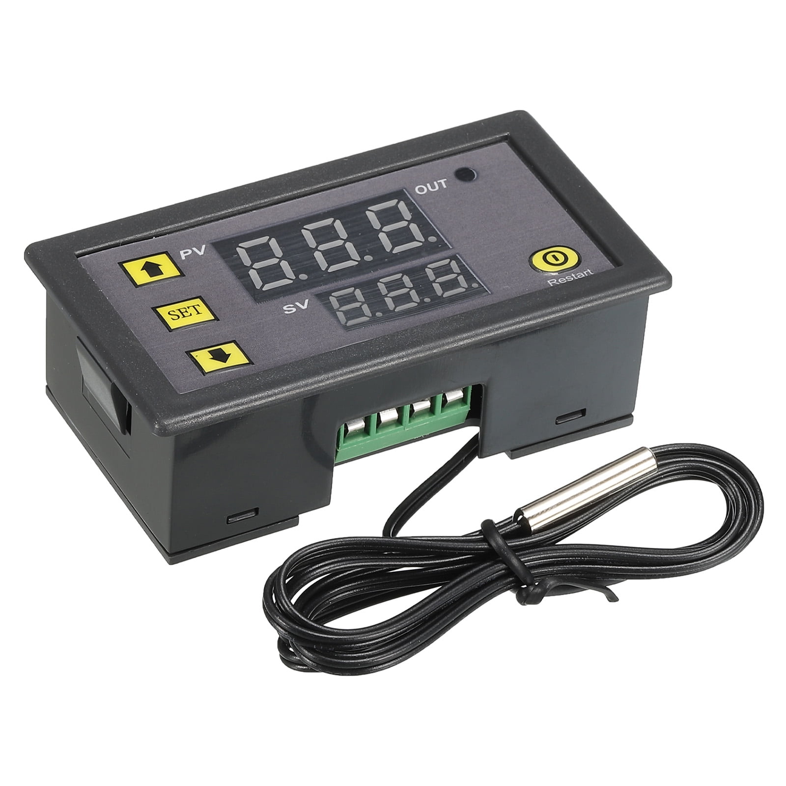 12V DC LED Digital Temperature Controller Thermostat Meter Heating Cooling 20 to 100C W3230 ...