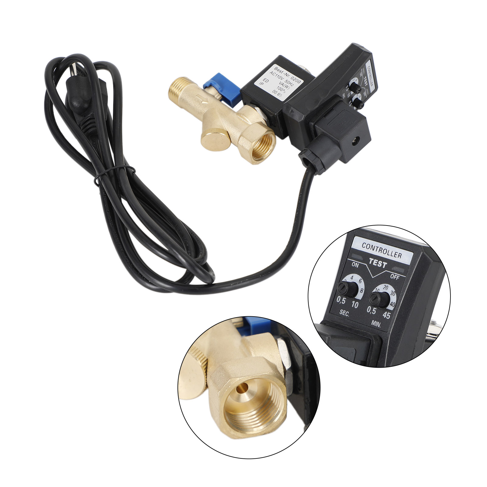 AC110V 1/2" Automatic Electronic Timed Air Compressor Auto Drain Valve ...