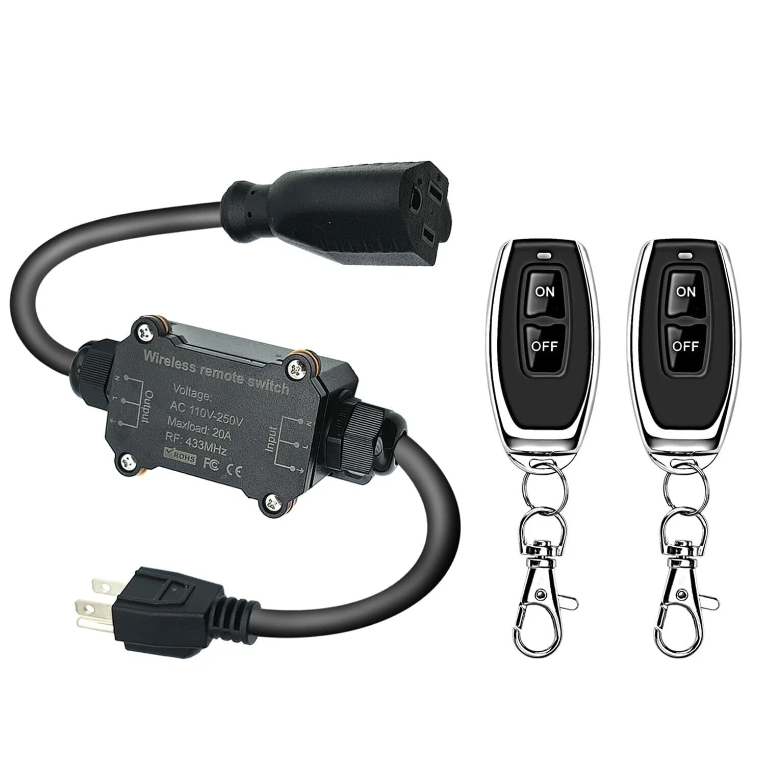 AC110V Waterproof Remote Control Power Switch with 164ft Long Range ...