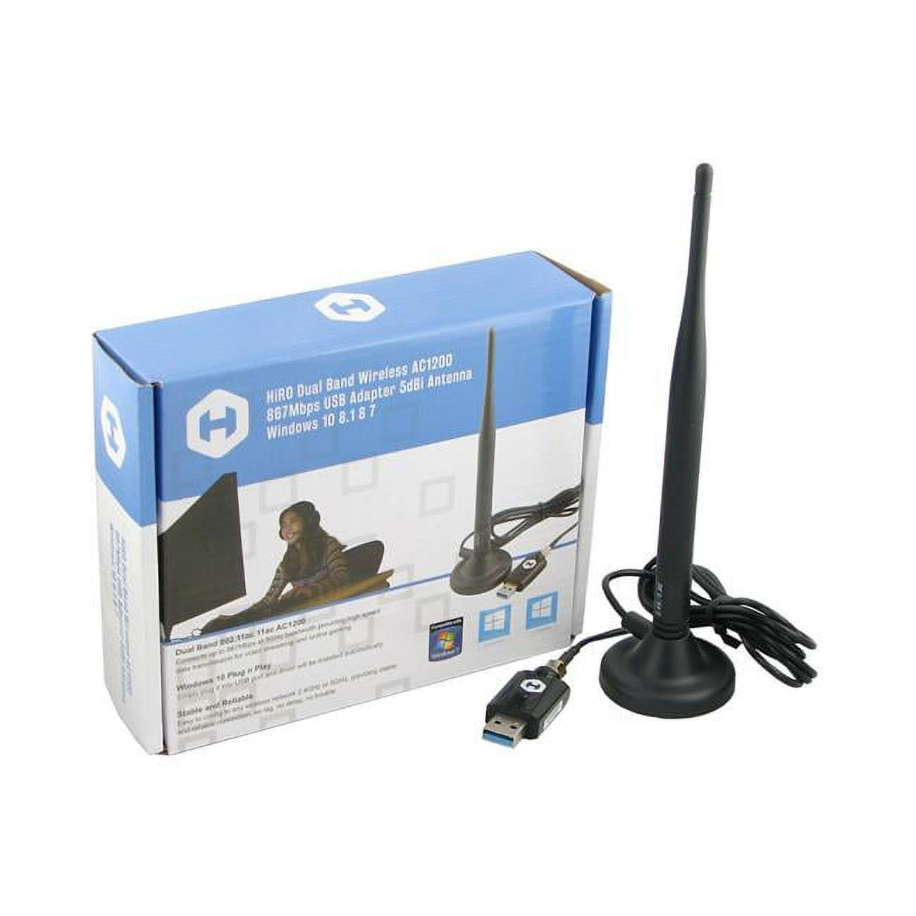 AC1200 Dual-Band 802.11AC 5GHz 867Mbps WiFi USB Network Adapter ...