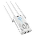 AC1200 WiFi Extender: Dual Band Gigabit, 4 Antennas, Dual LAN Port, AP ...