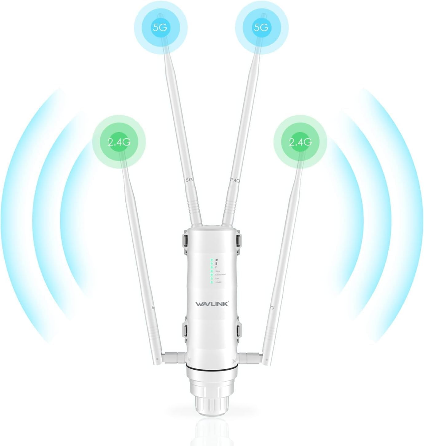 AC1200 Outdoor Long Range Weatherproof Dual Band WiFi Extender/Wireless ...