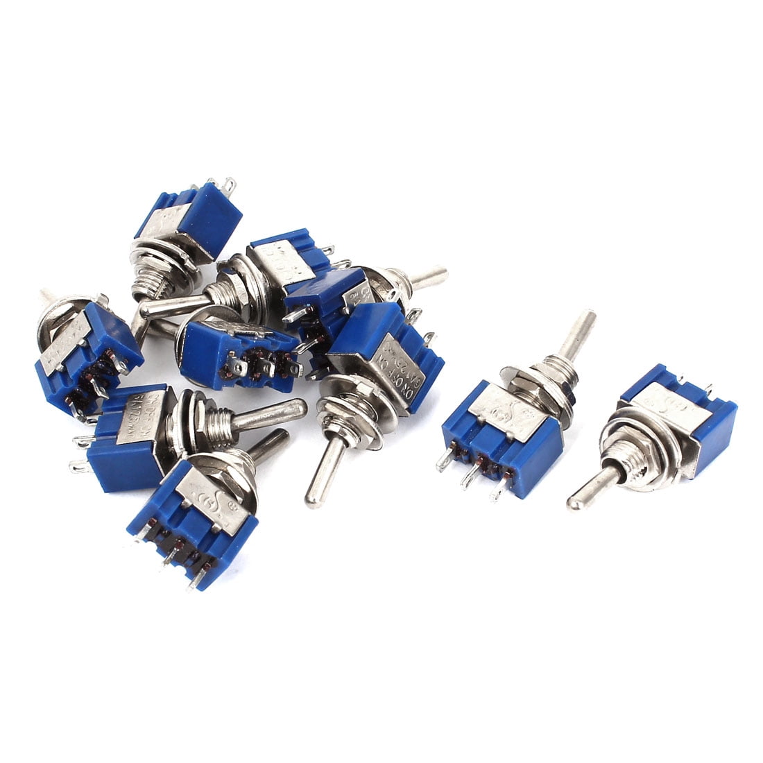 AC125V 6A 6mm Dia Thread Panel Mount SPST 3-Pin 3-Position Toggle ...