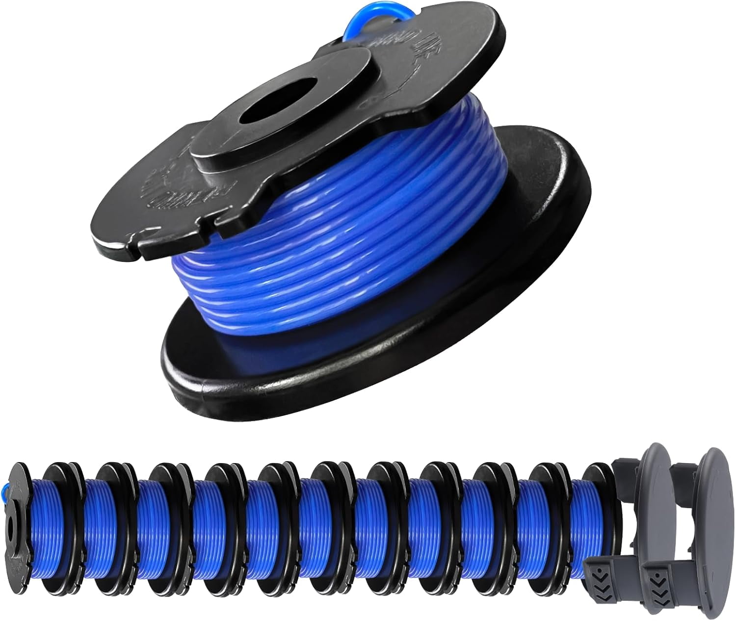 AC14RL3A String Trimmer Replacement Line with AC14HCA Cap, 11ft/0.065 ...