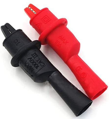 AC15 Insulated Test Probe Push On Alligator Clips Crocodile Clamps Use ...