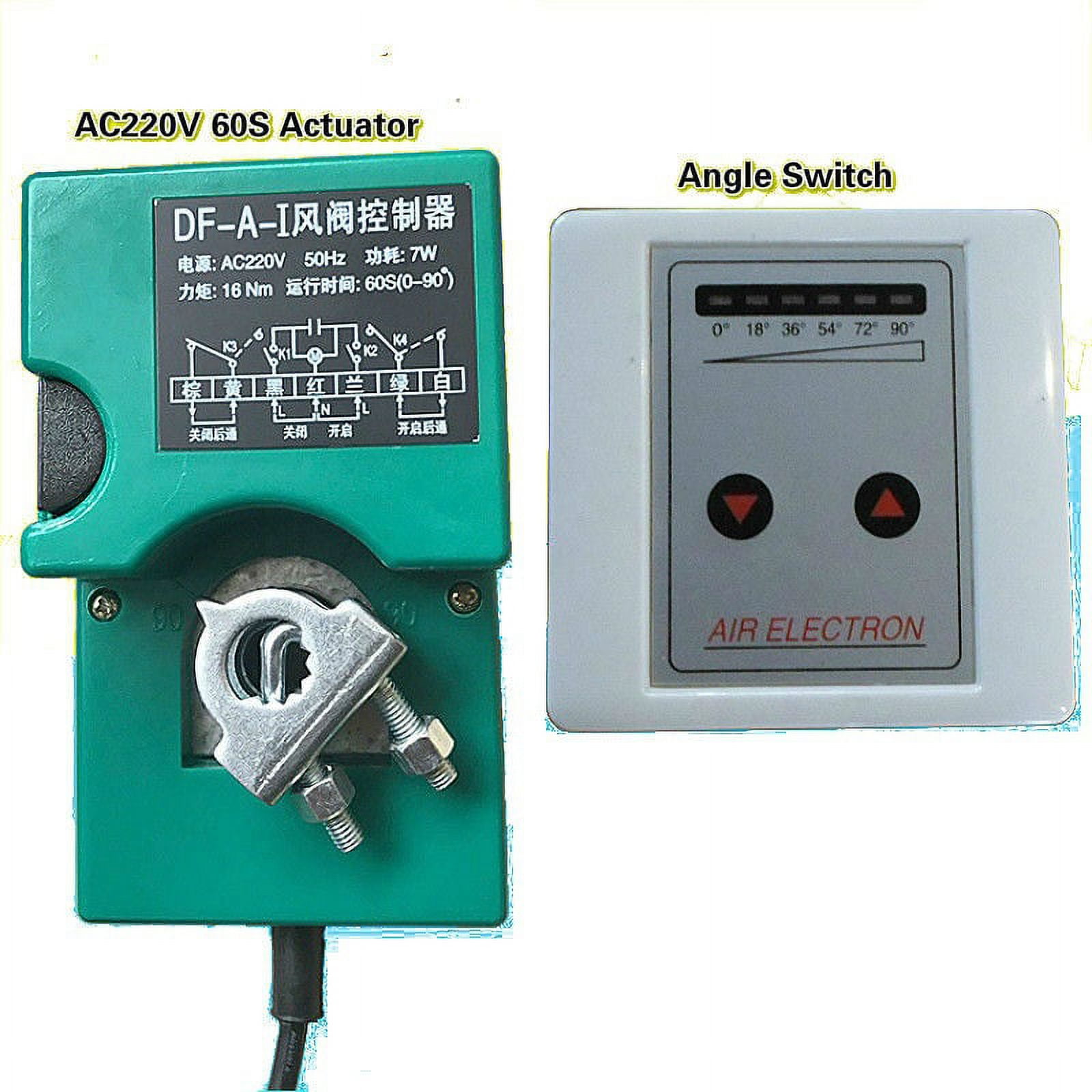 AC220V 60S air damper controller motorized air value actuator with 5 ...