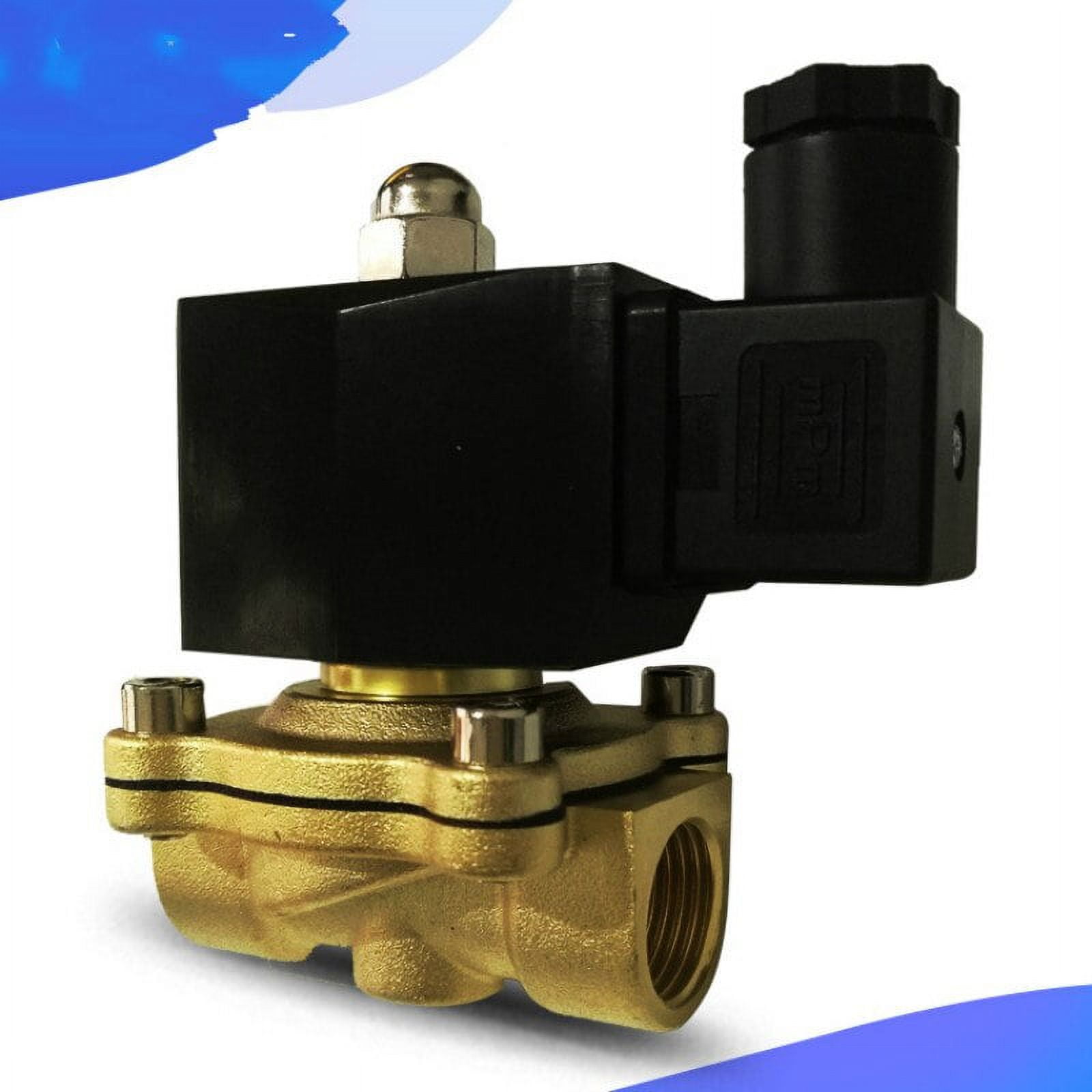 AC220V DC24V AC110V 2-way Brass Electric Solenoid Valve Switch Water Air Normally Closed ...