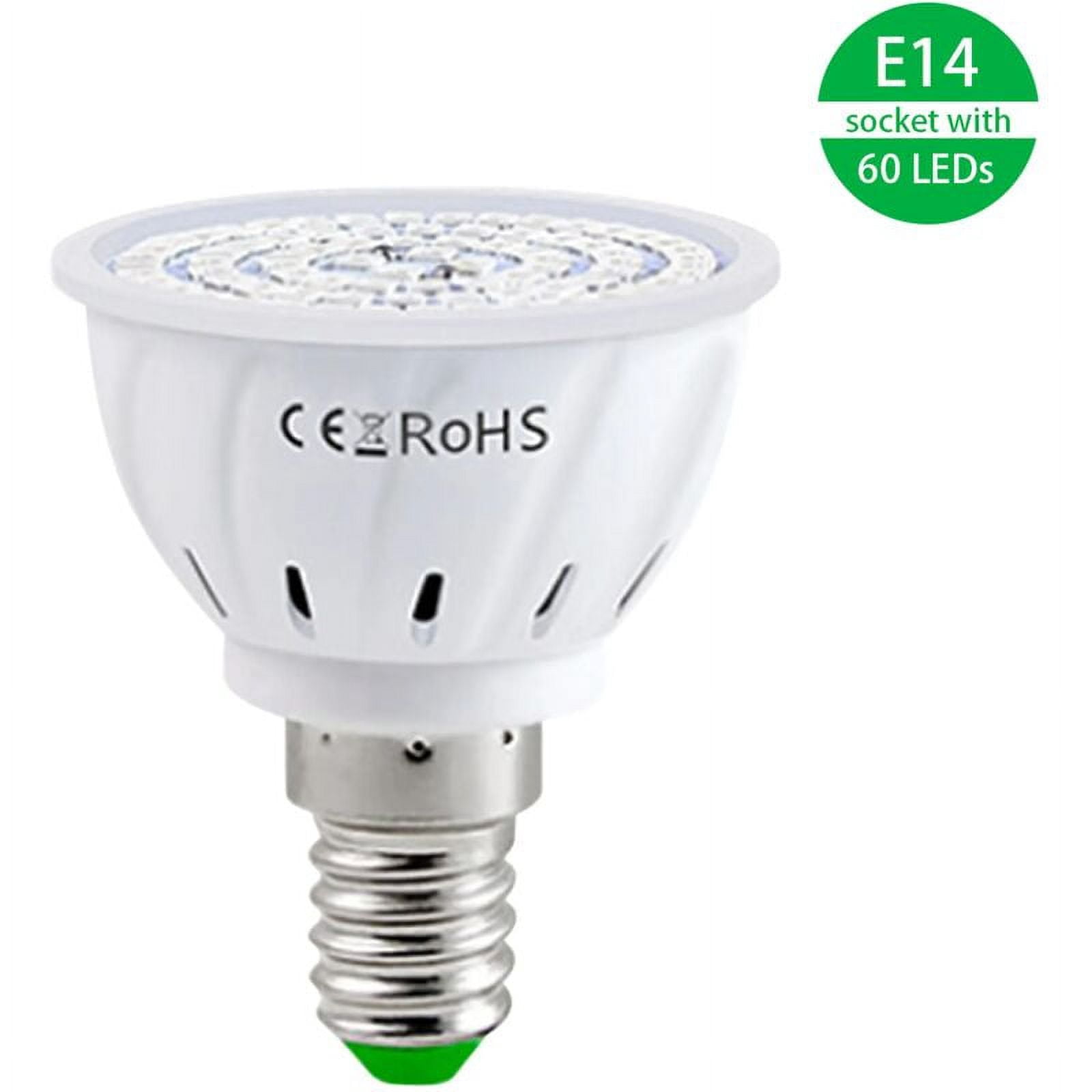 AC220V Full Spectrum LED Grow Light Bulb E14 with 60 LED Plant Growth ...