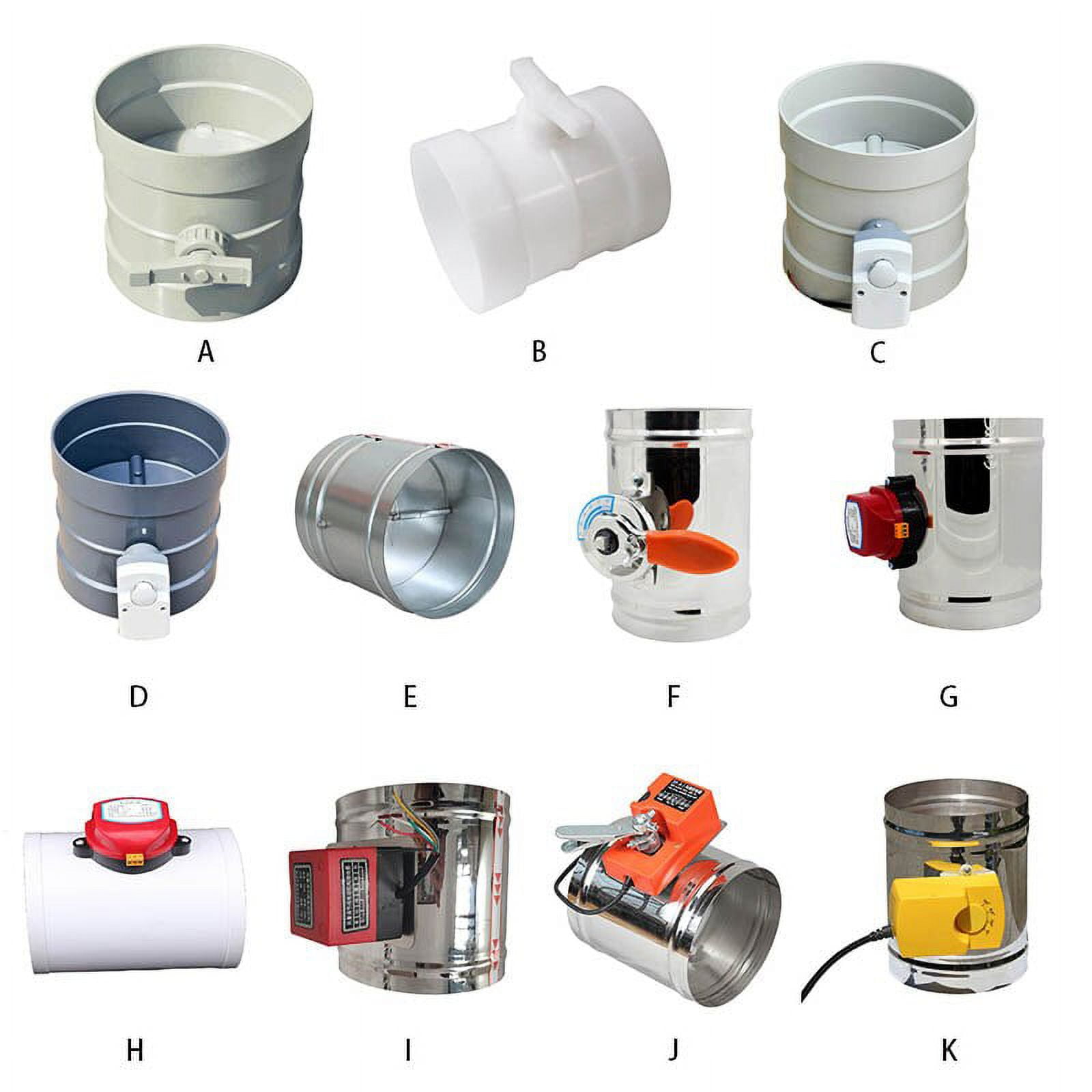 AC220V PVC Stainless Steel201Damper Electric Air Valve manual Motorized ...