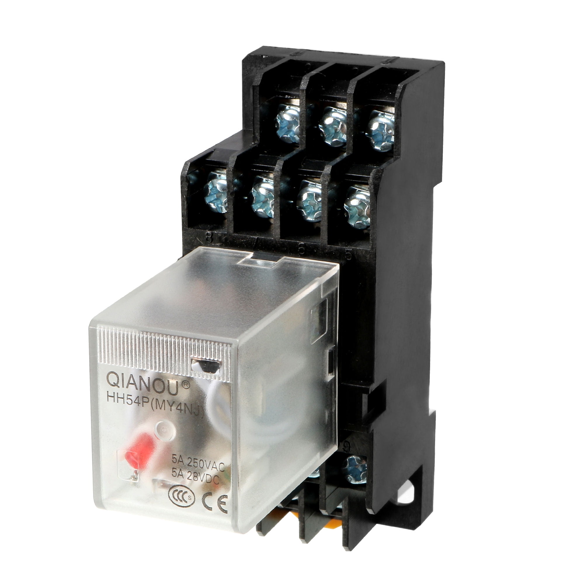 AC24V Coil 14 Pin 4P4T Electromagnetic Purpose Power Relay + Socket ...