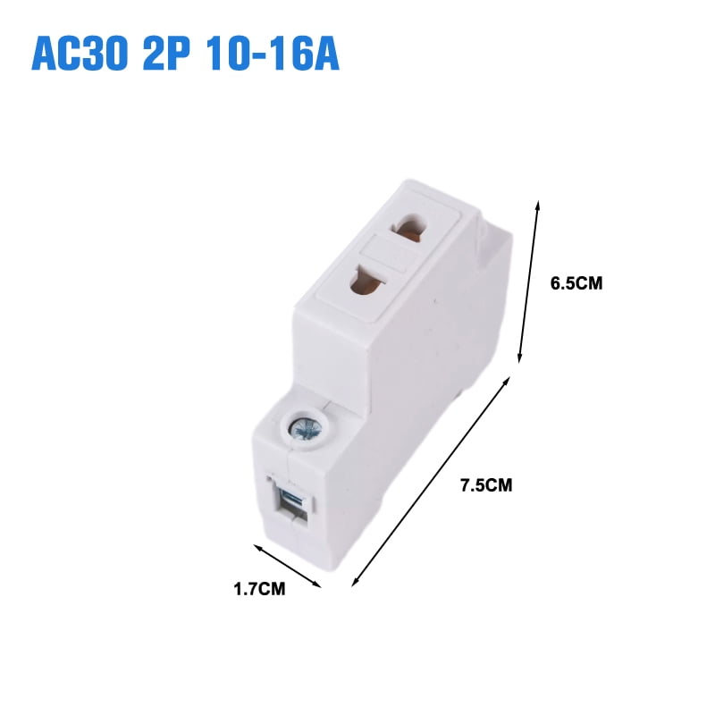 AC30 EU And AU Type 35mm DIN Rail Mount AC Power 10A 16A 25A 250V 440V 2/3/4/5 Pin Plug Modular ...