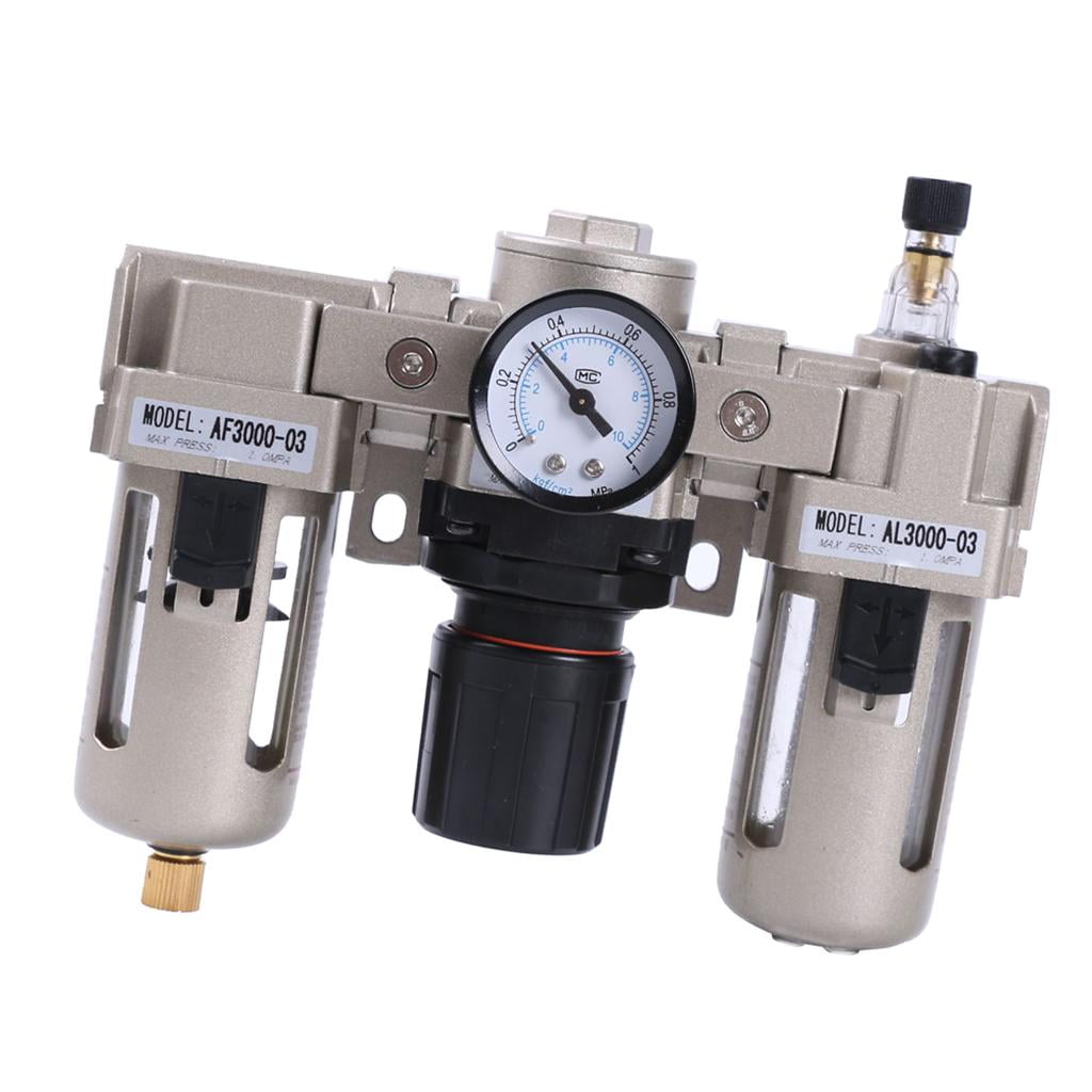 AC3000-03 Air Regulator Filter Water Oiler Lubricator Gauge Compressor ...