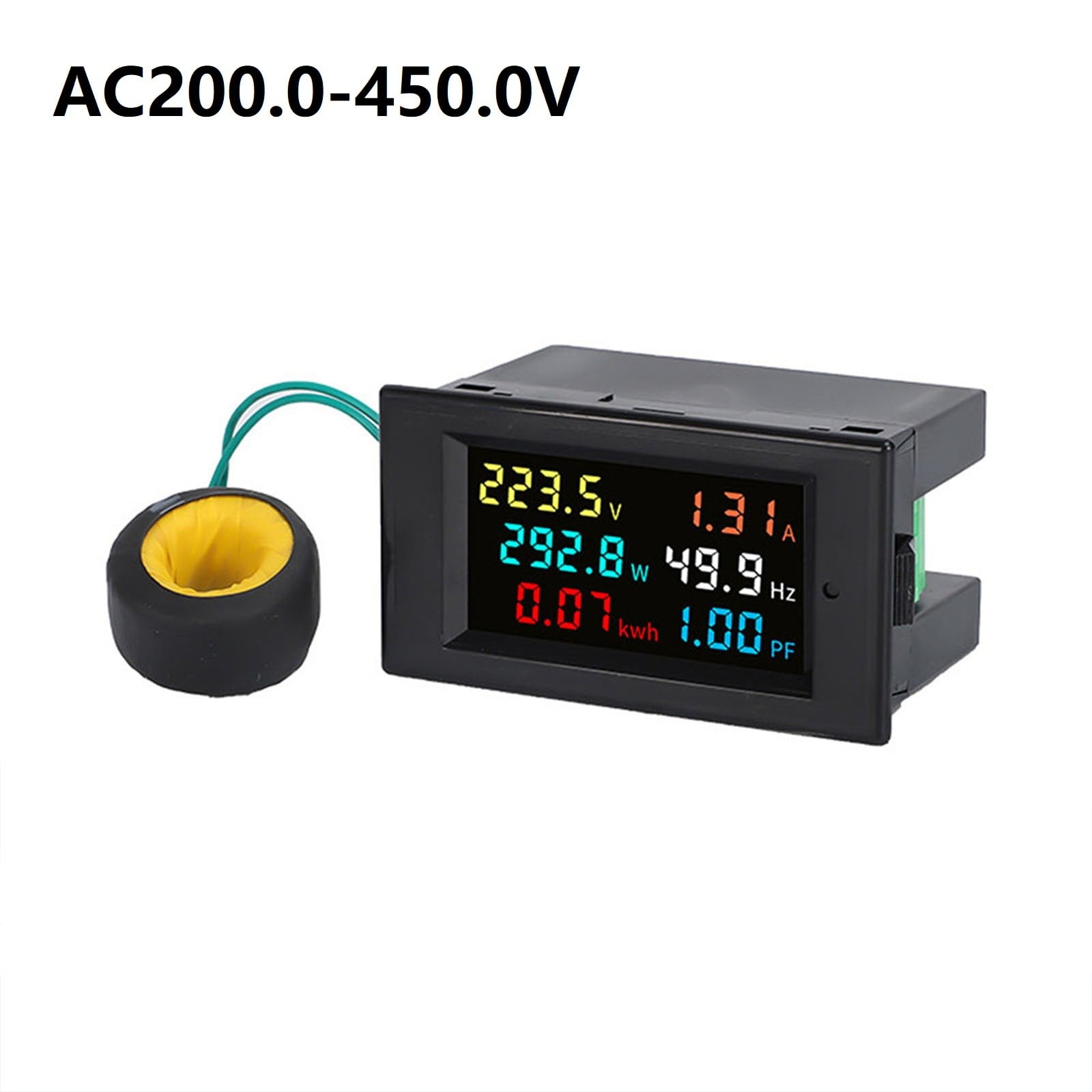 Ac40-300V 100A Digital Volt Amp Watt Detector Voltage Current Power ...
