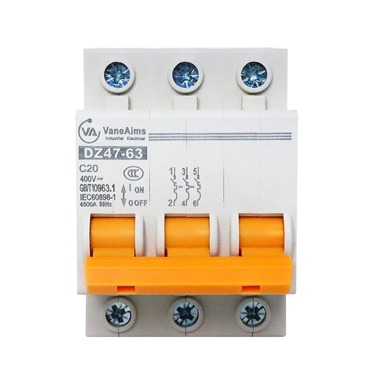 AC400V 3P Circuit Breaker 6A 10A 16A 20A 25A 32A 40A 50A 63A Din Rail ...