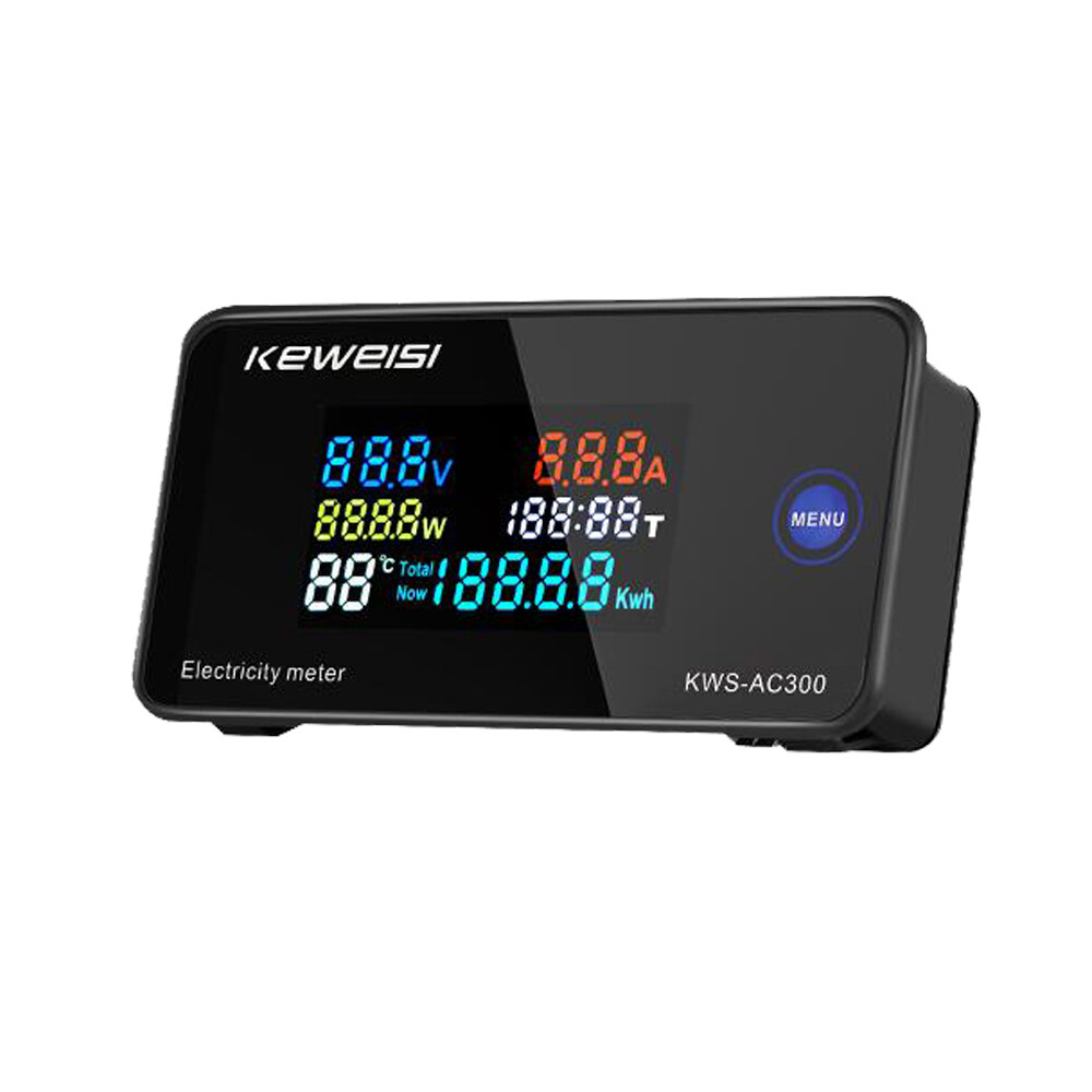 AC50-300V Digital Voltmeter Ammeter Power Current Voltage Temperature ...