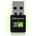 AC600 USB WiFi Adapter for PC, Driver Free Wireless Network Adapter for ...