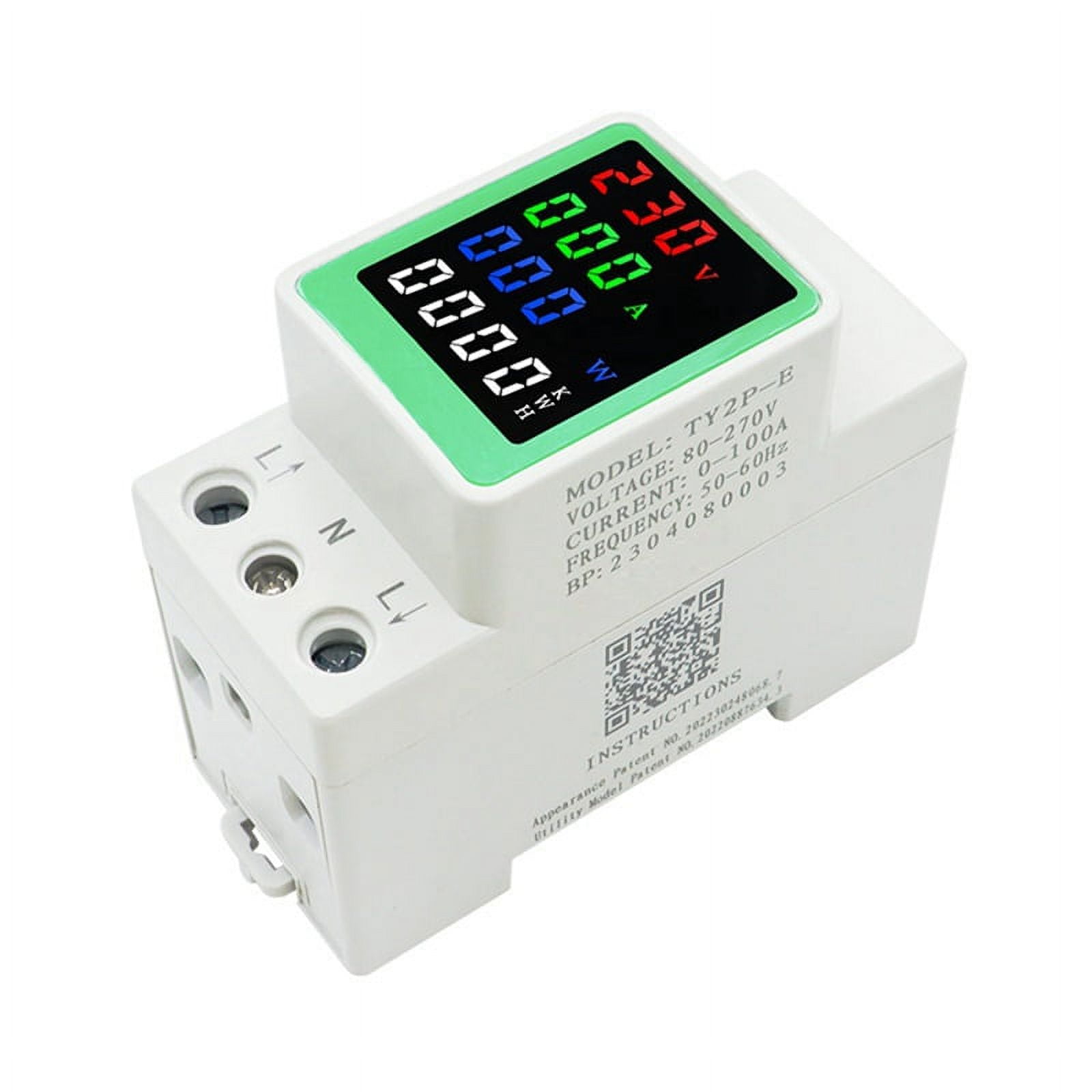 AC80-270V 110V 220V 100A Voltage Current KWH Electric Energy Monitor ...
