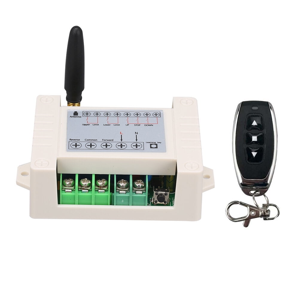 AC85-250V 10A 2CH 433Mhz Motor Remote Control Switch Motor Forwards ...