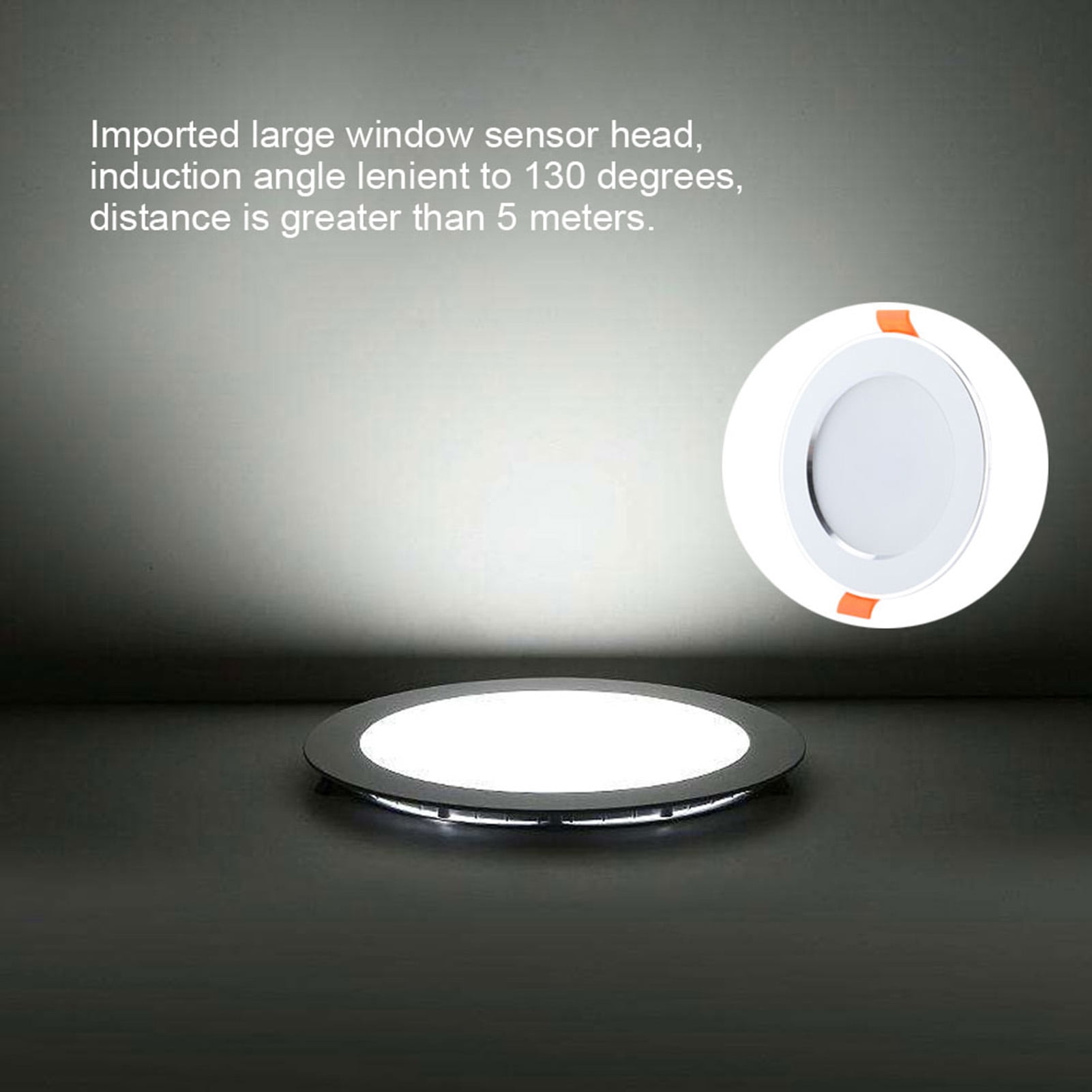 AC85-265V 9W Ceiling Lamp LED Ceiling Panel Light Human Body Motion ...