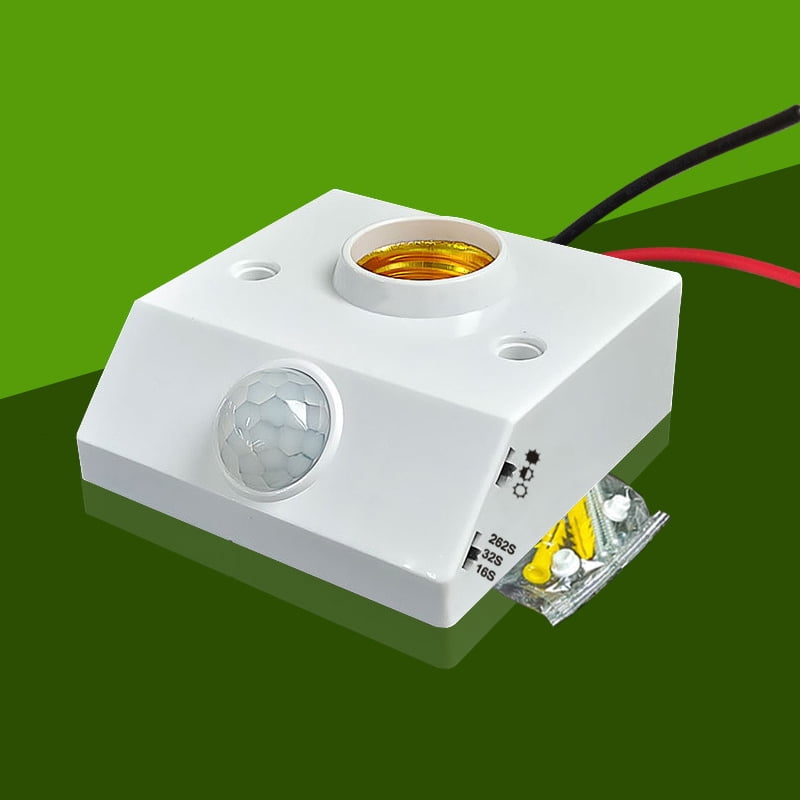 AC85-265V Automatic Human Body Infrared IR Sensor Lamp Holder LED Bulb ...