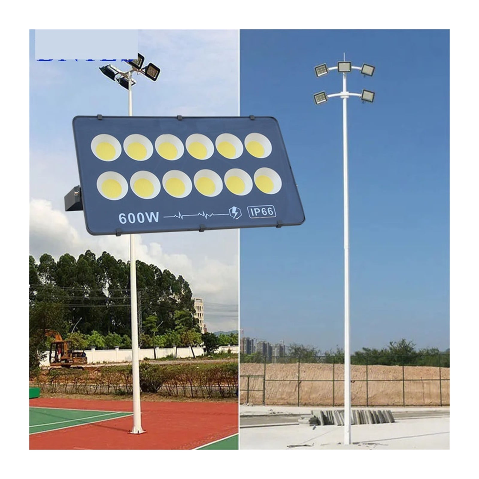 AC85-265V LED Floodlight 100W 200W 300W 400W 500W 600W IP65 Waterproof ...