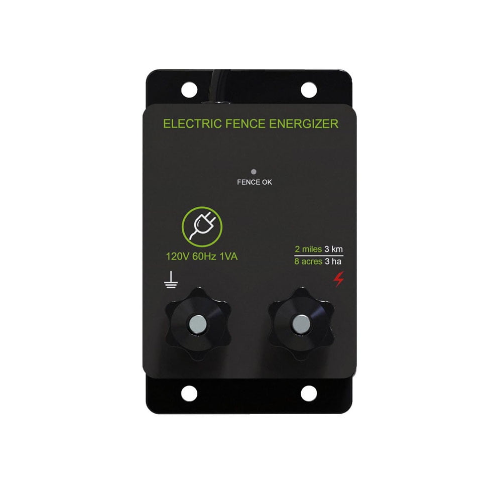 ACA Electric Fence Energizer 5000V 2 Miles/8 Acres Coverage for Prevent ...