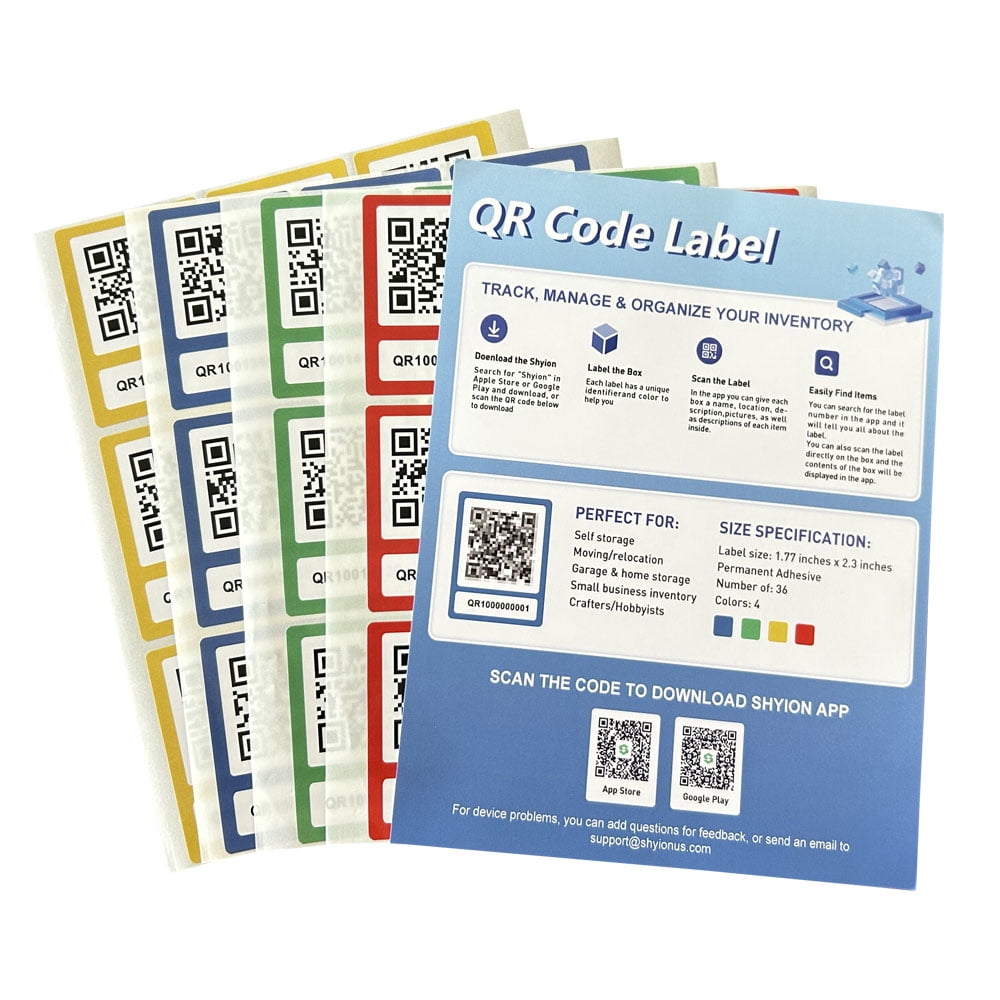 ACA Smart QR Code Label For Storage Box Color Coding Scannable Label ...