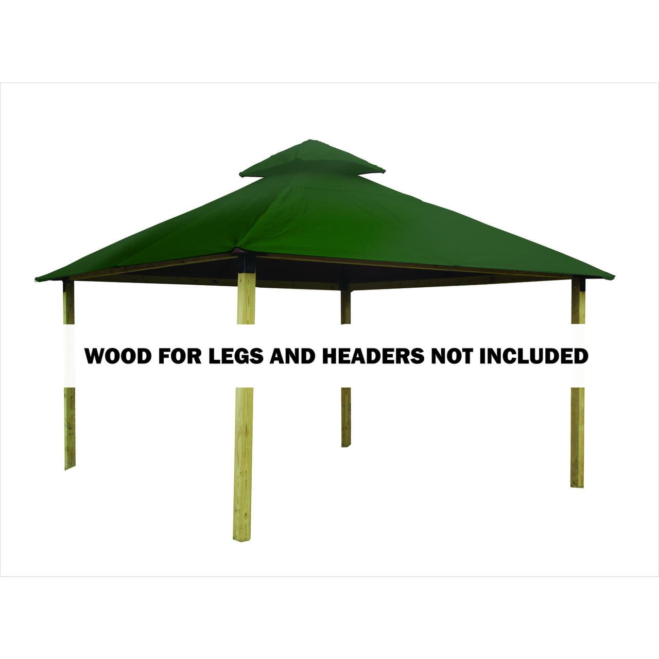 ACACIA 12 ft. sq. Gazebo Roof Framing and Mounting Kit Green - Walmart.com