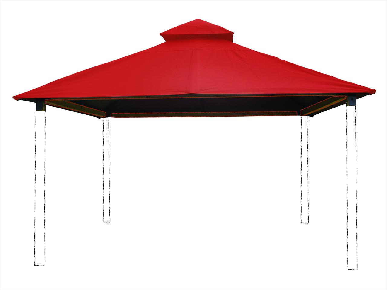 ACACIA 12 ft. sq. Gazebo Roof Framing and Mounting Kit Tangerine ...