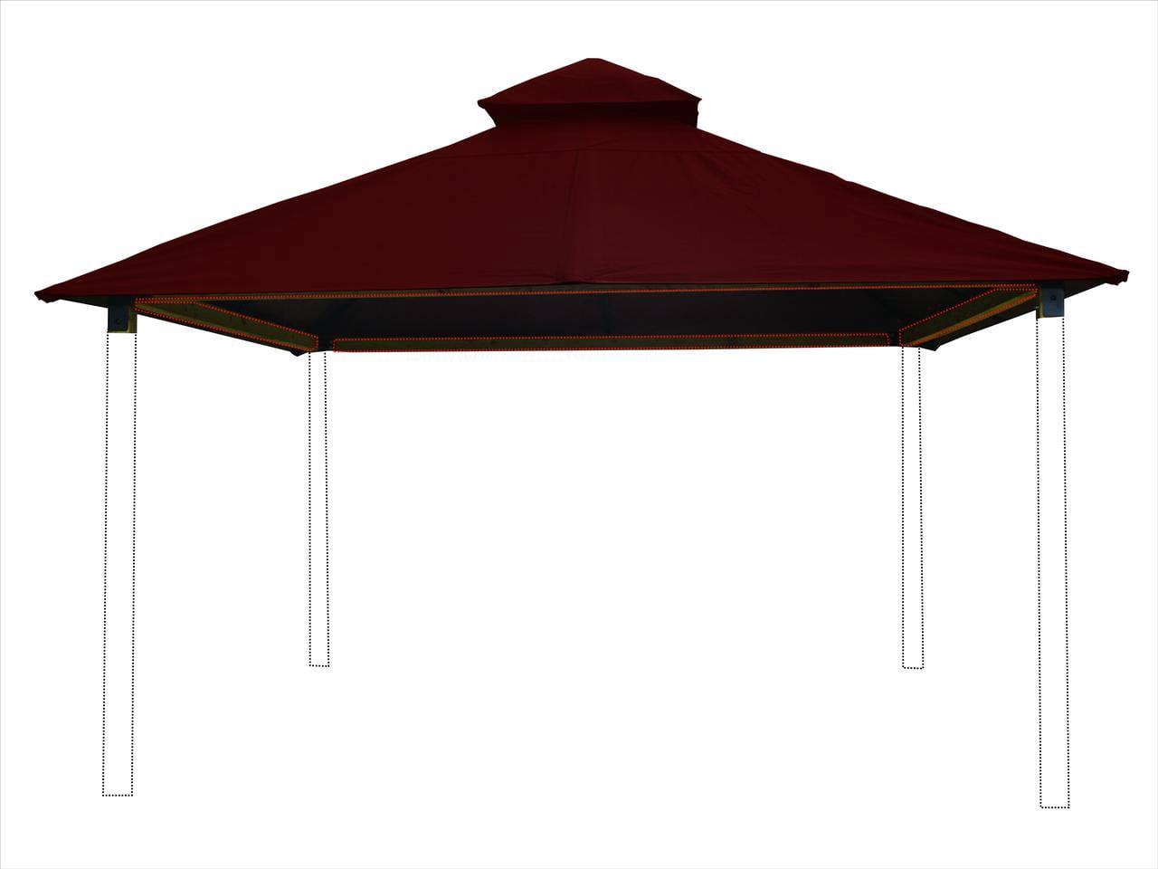 ACACIA AGOK12- BURGUNDY 12 sq. ft. Gazebo Roof Framing & Mounting Kit ...