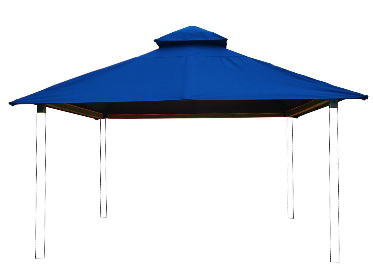 ACACIA AGOK12- ISLAND BLUE 12 sq. ft. Gazebo Roof Framing & Mounting ...