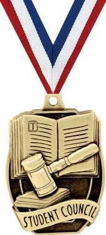 ACADEMIC Medals - 2" Gold Student Council Medals 10 Pack - Walmart.com