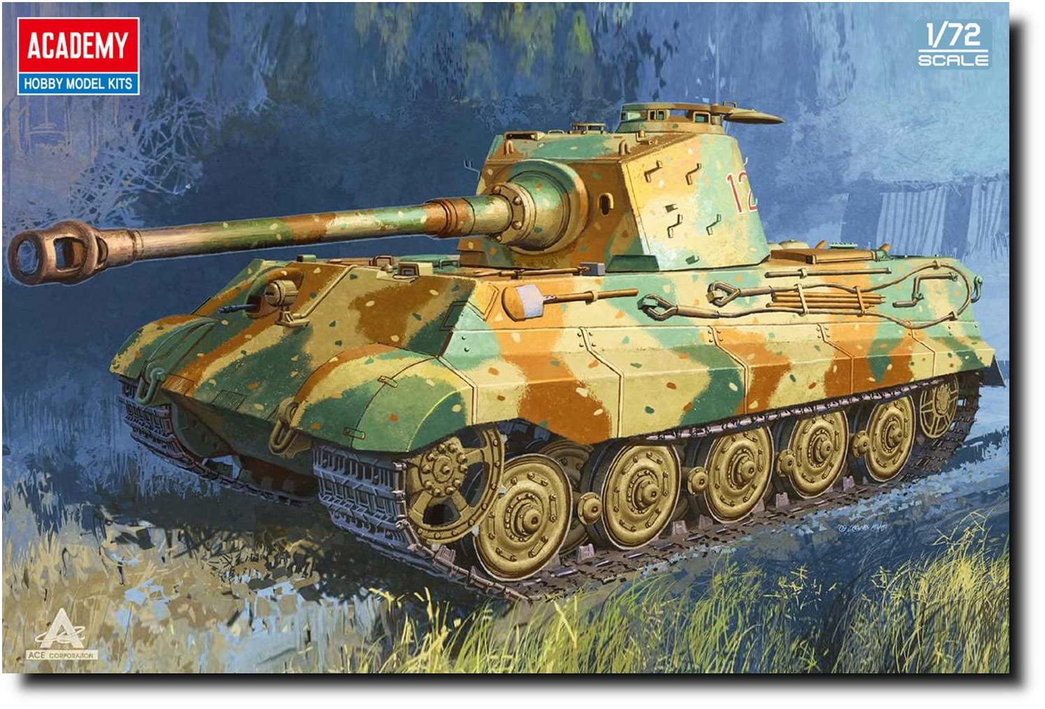 ACADEMY German King Tiger Henschel Turrett, Scale 1/72, Model Kits ...