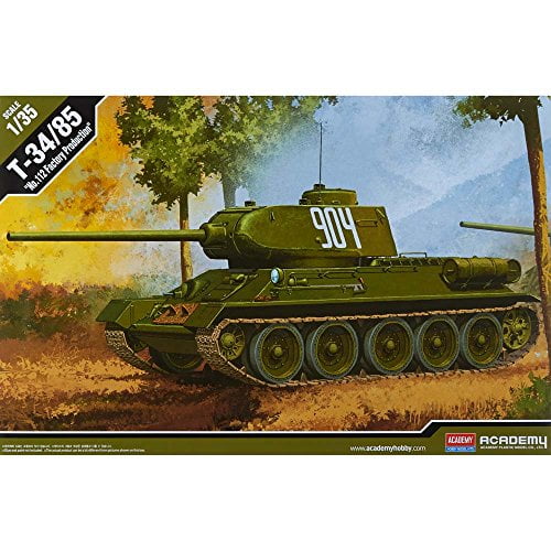 ACADEMY T-34/85 No. 112 Factory Production Vehicle Building Kit ...