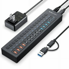 ONDOG USB Charging Station, 6 in 1 Multiport USB Hub, 6 USB Ports, 1 PD ...