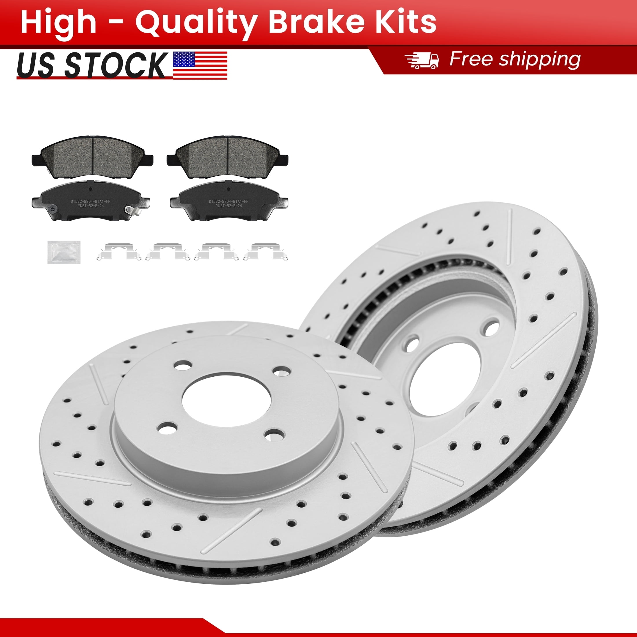 ACB ZONE Front Brake Kits for 2015-2019 Nissan Micra 2012-2019 Versa ...