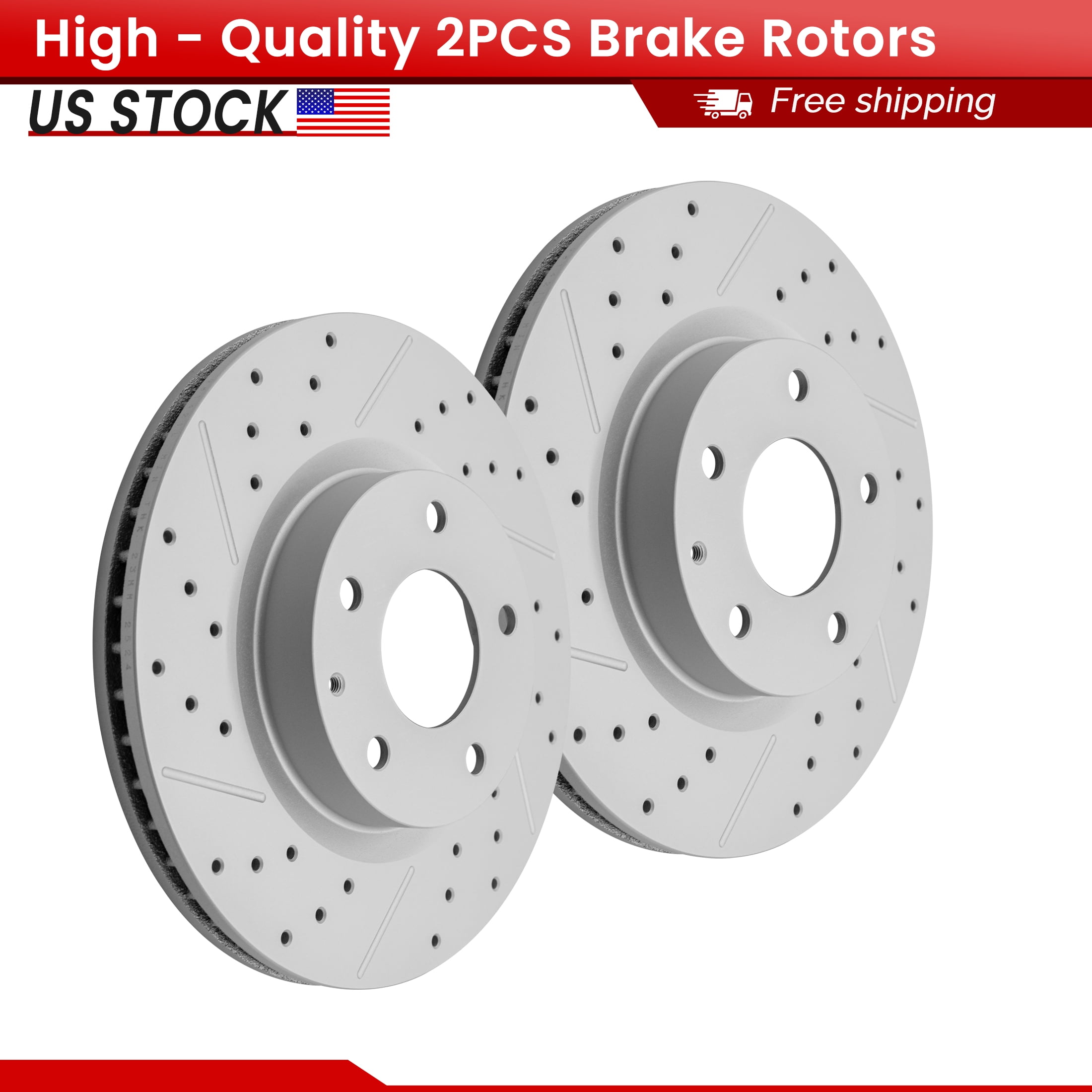 ACB ZONE Front Brake Rotors Set for 2014-2018 Mazda 3 2016-2022 3 Sport ...