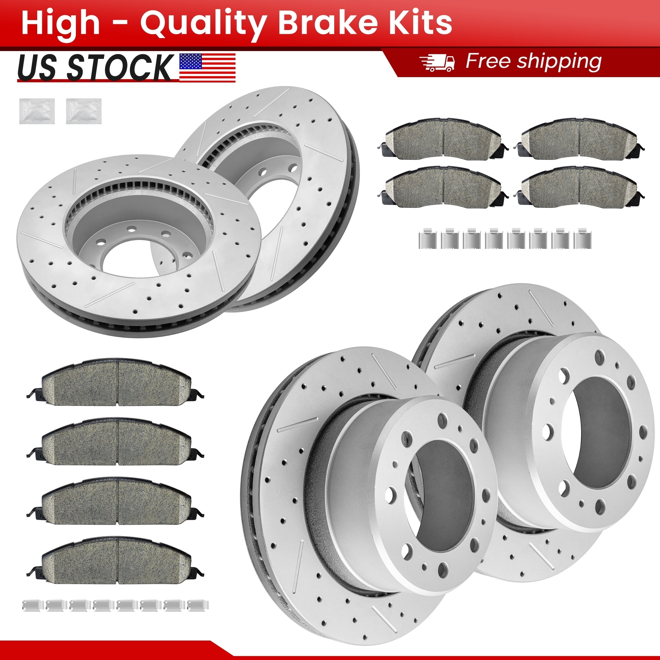ACB ZONE Front Rear Brake Kits for Dodge Ram 2500 Ram 3500 Ram 1500 ...