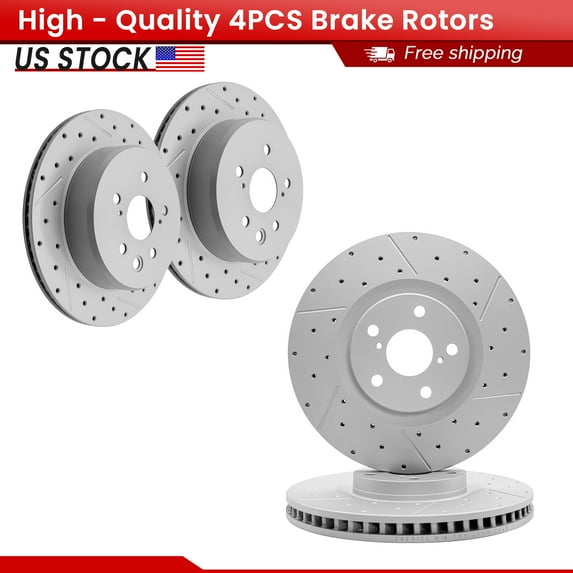 ACB ZONE Front Rear Brake Rotors Set for Lexus GS200T GS350 GS450H ...