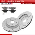 ACB ZONE Rear Brake Kits for 2019-2024 Subaru Forester, Drilled Slotted ...